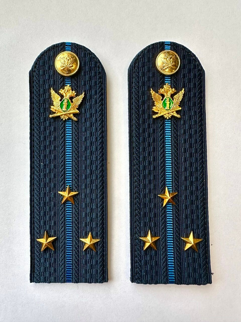 Погоны Фссп с фурнитурой звание Старший Лейтенант картон 14х4,5см цвет темно-синий