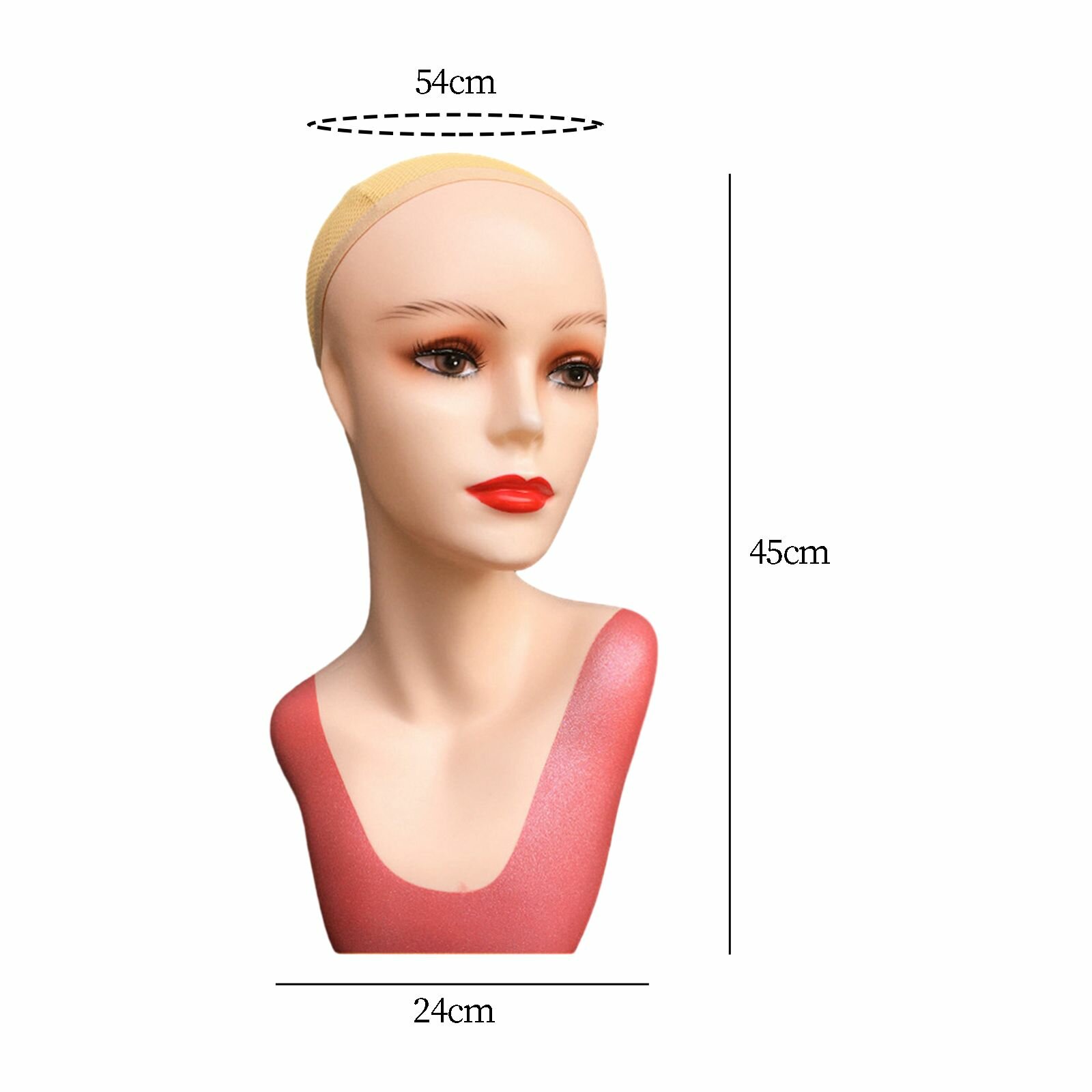 Модель дисплея париков женской головы манекена Высота 45см