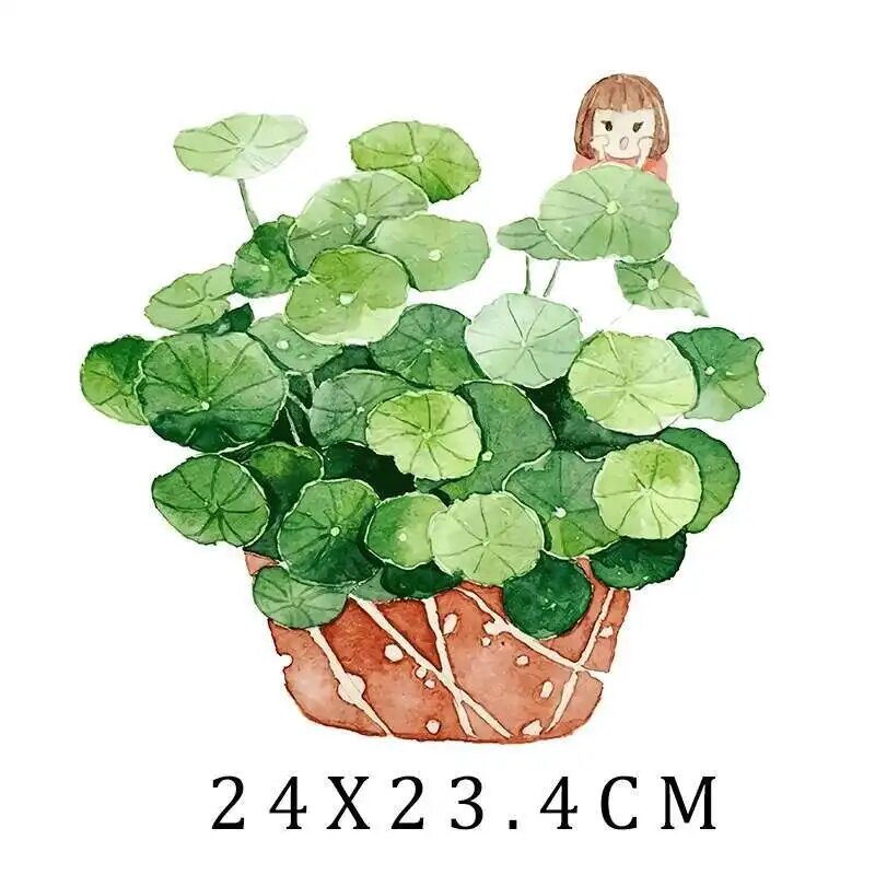 Нашивки с растениями в горшках PGY HEHUOREN TH2980-16