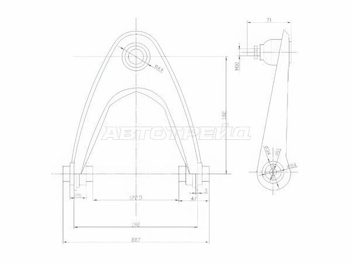 Рычаг верхний с шаровой правый для Хонда Цивик, Интегра, Партнер арт ST51450S04023 SAT