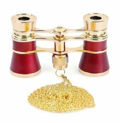 Бинокль театральный, пластик, красный, для театра и концертов