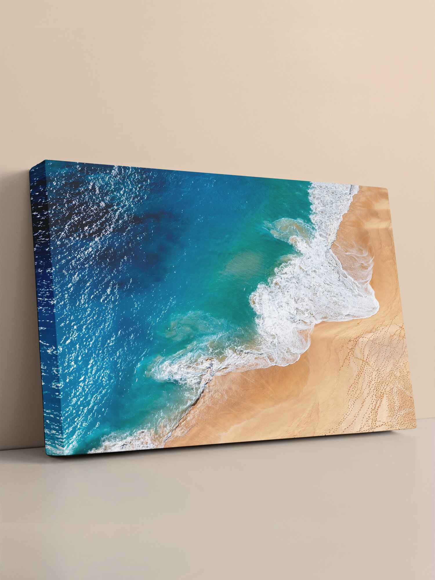 Картина горизонтальная, Морской прибой , 30х50 см Art IrbisPrint натуральный холст на подрамнике 20 мм