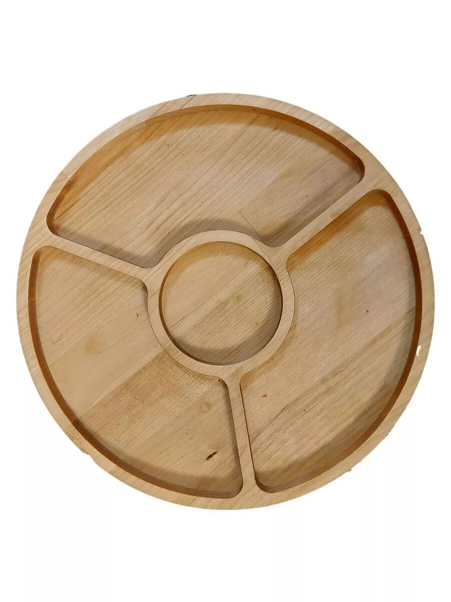 Менажница GUTER BAUM "Тройка" 25х25х1,8 см, массив берёзы, покрыта маслом