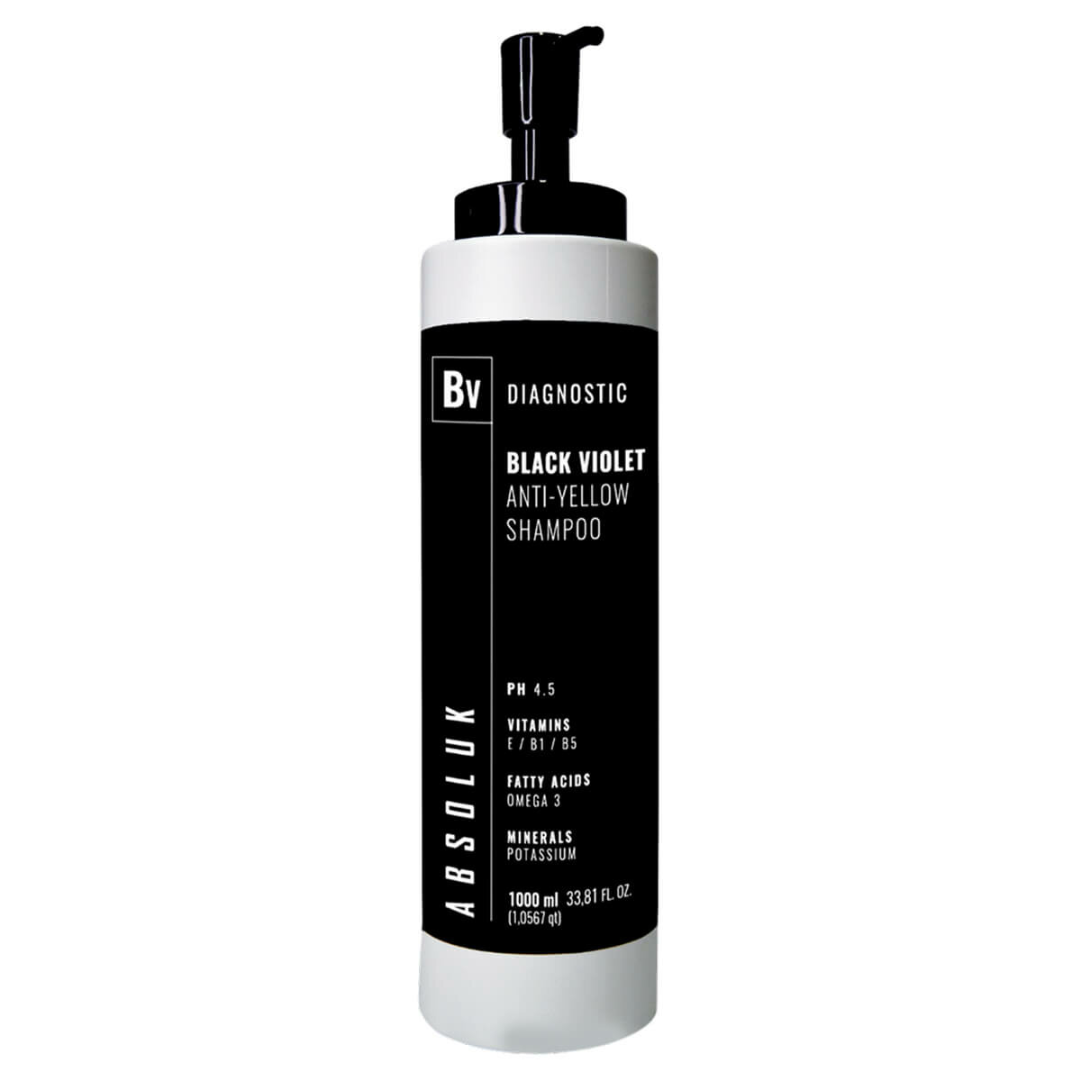 Шампунь анти-желтый для осветленных волос Absoluk Diagnostic Black Violet Anti-Yellow Shampoo, 1000 мл