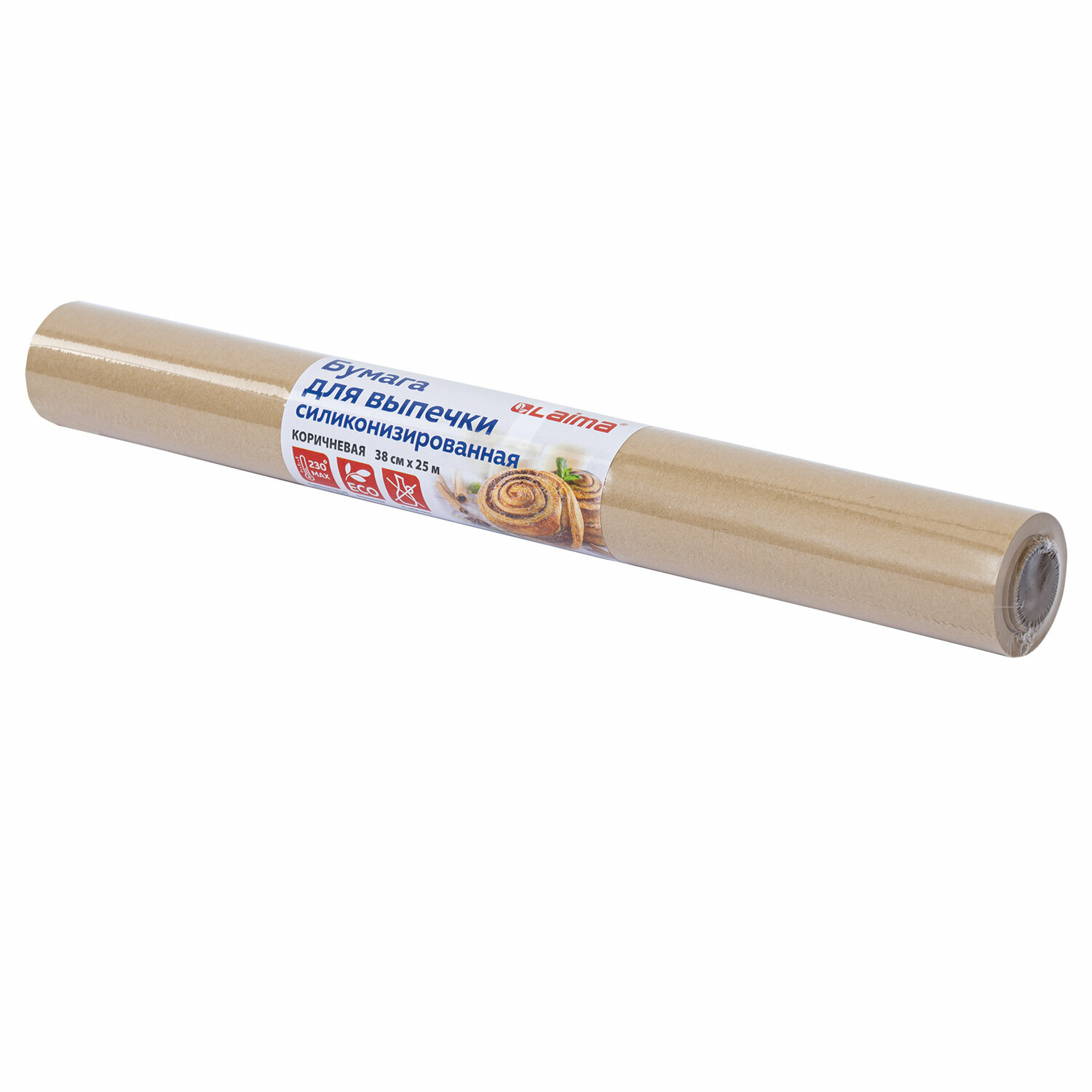 Бумага для выпечки LAIMA силиконизированная, пергамент, 38х25 см, коричневая