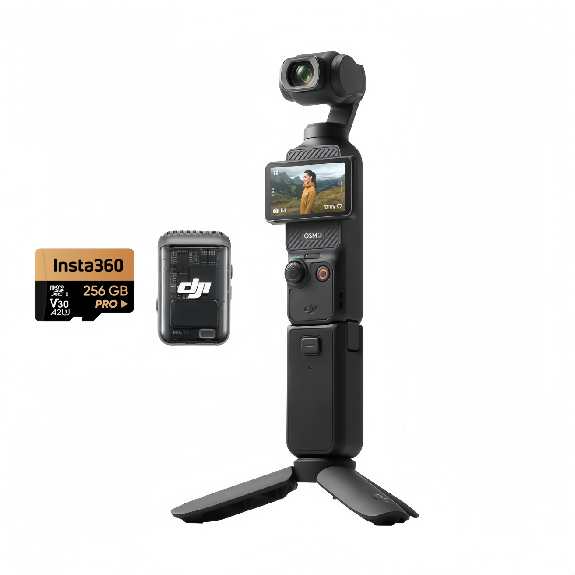 Экшн-камера DJI Osmo Pocket 3 Creator Combo с картой памяти 256ГБ, черный