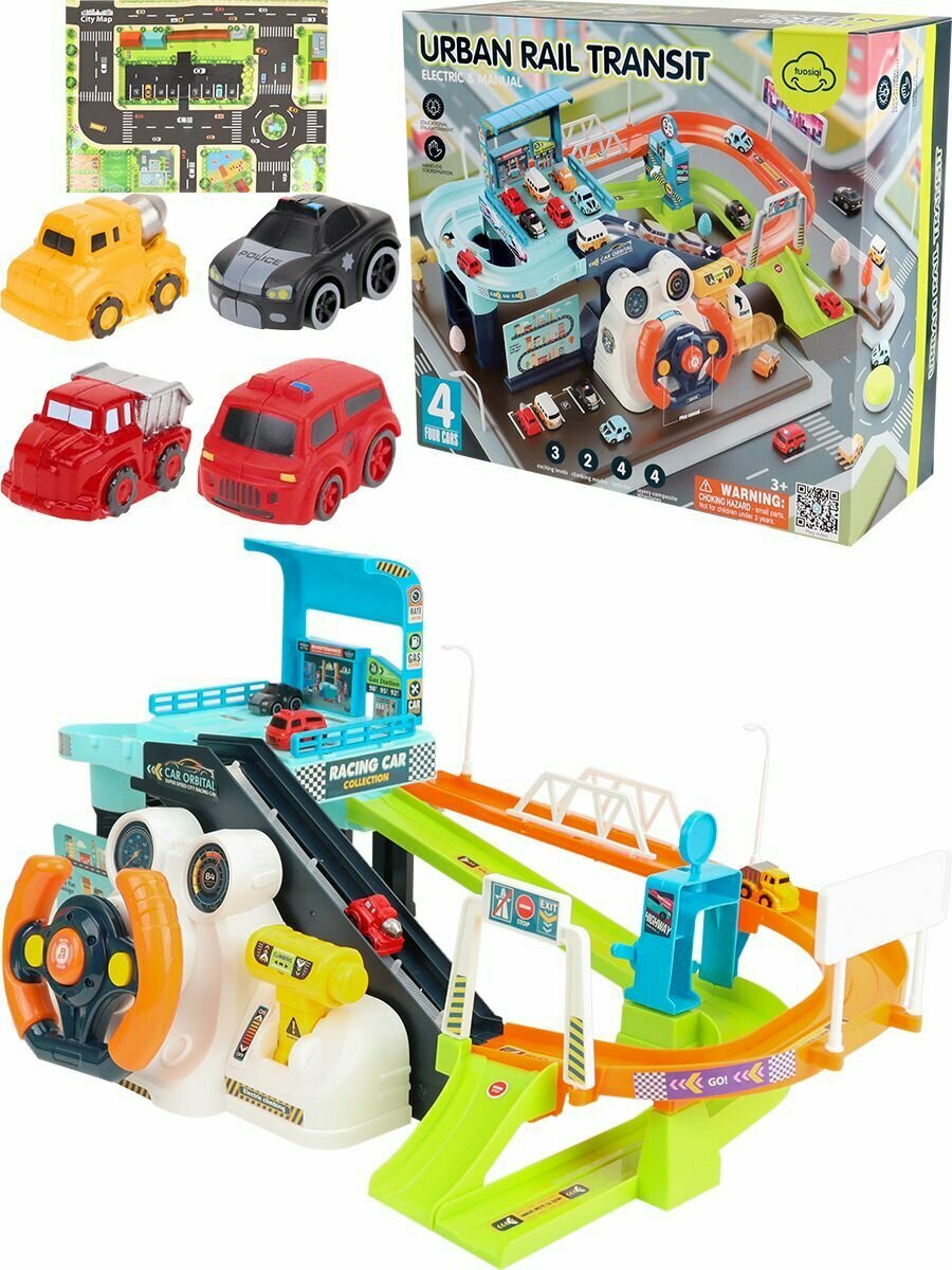 Парковка. Мини гараж (свет,3*АА в компл, в кор.)(50*32*23 см). Арт. 2173105 -hj