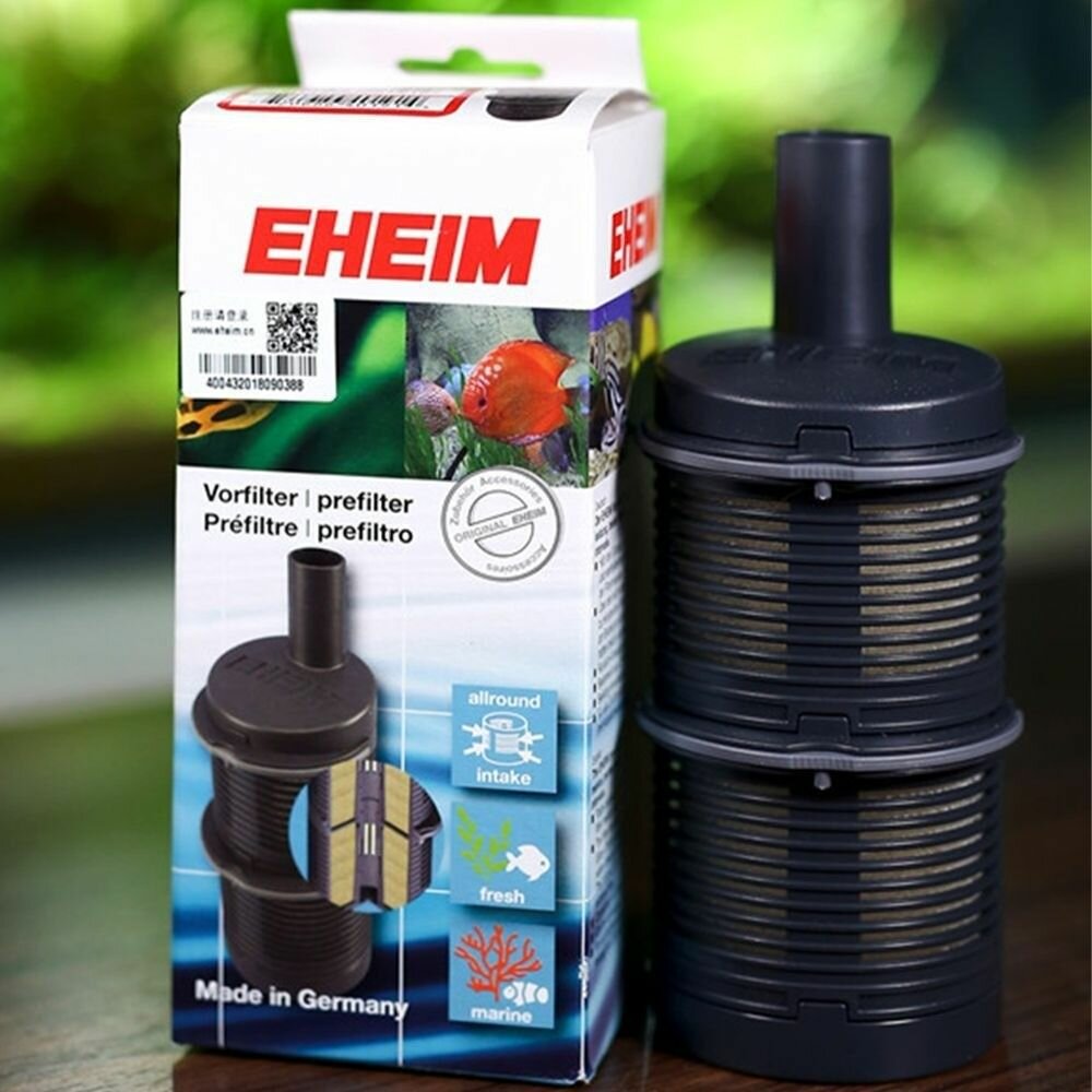 Передний фильтр Eheim для пресноводных рыб спереди на впускной трубе аквариума для предотвращения вдыхания