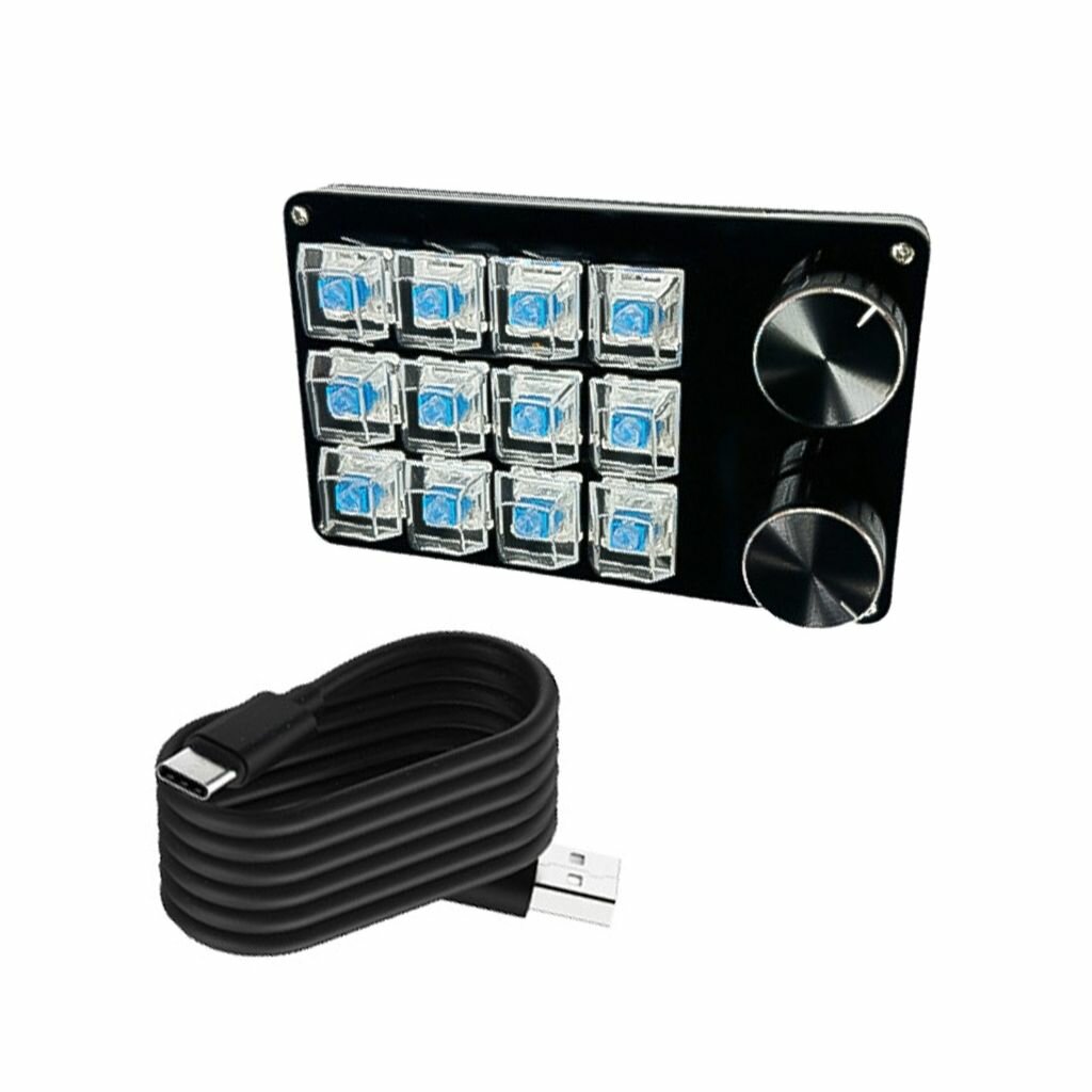 Программируемые макроклавиатуры с 2 ручками, механическая игровая клавиатура, переключатели возможностью горячей замены, настраиваемая проводная панель управления