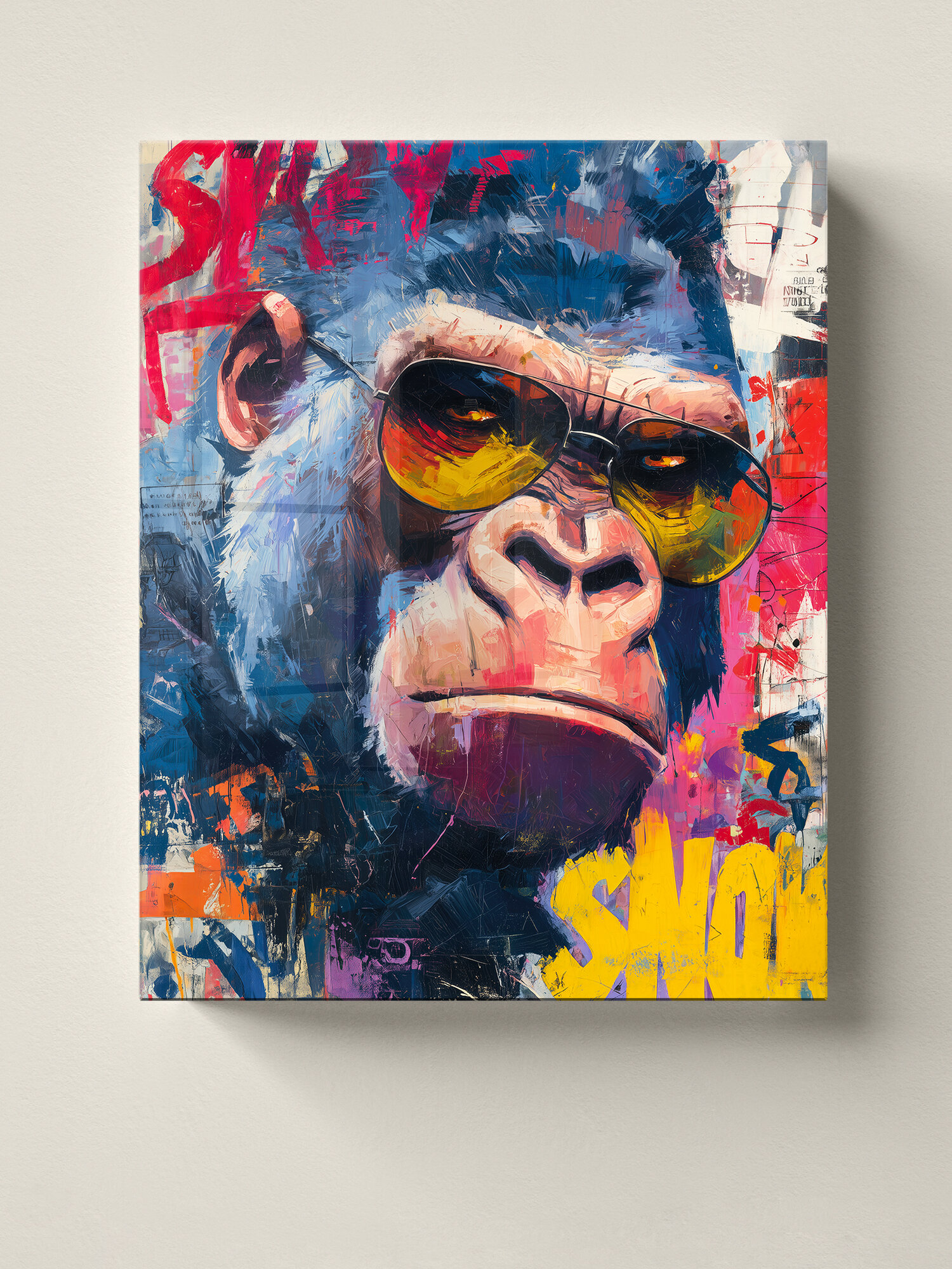 Картина Postermarket "Горилла" на стекле, цифровая печать, 40x50 см