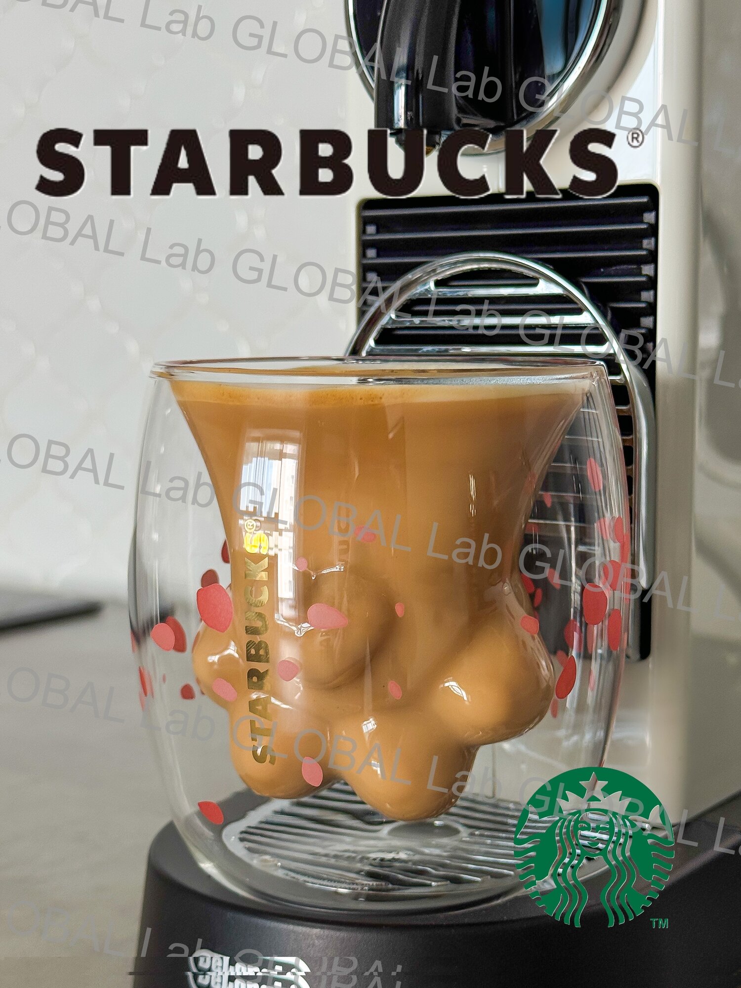 Бокал STARBUCKS Cat paw limited edition 177ml с двойным дном