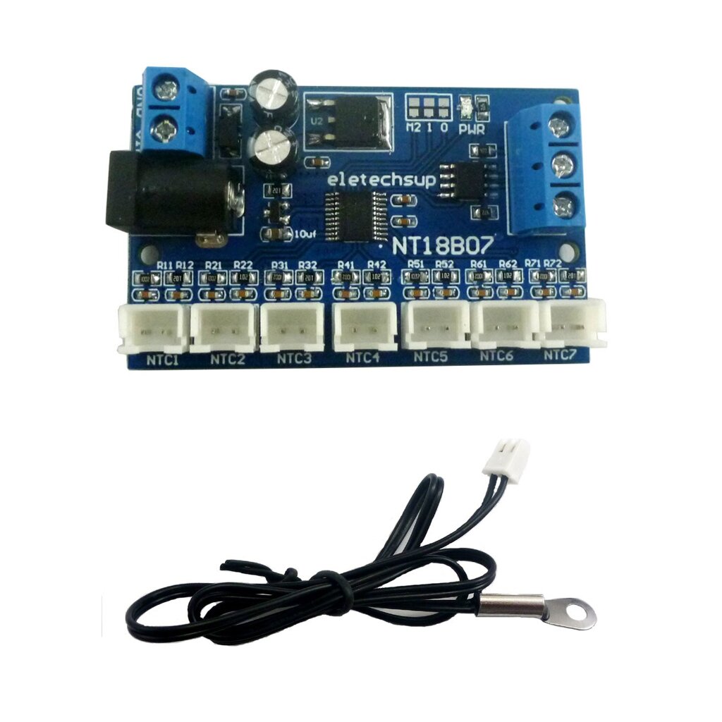 7-канальный датчик температуры RS485 с поддержкой Modbus RTU