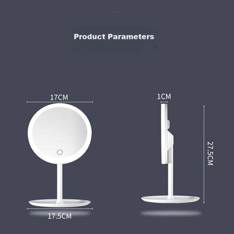 Shangmeide LED Makeup Mirror with Light, Smart Desktop Vanity Mirror, Dorm Desk Fill Light Mirror, Teacher's Day Gift