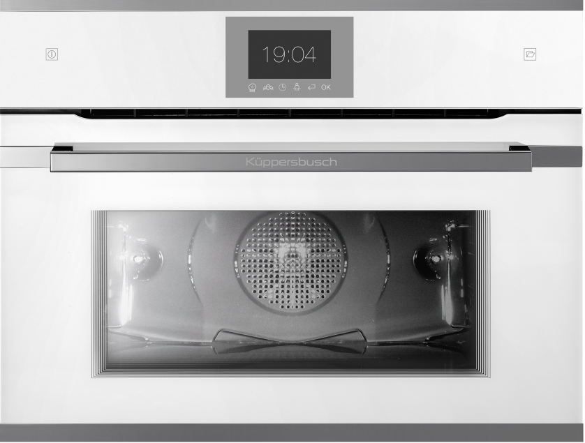 Компактный духовой шкаф с паром Kuppersbusch CBD 6550.0 W3 Silver Chrome