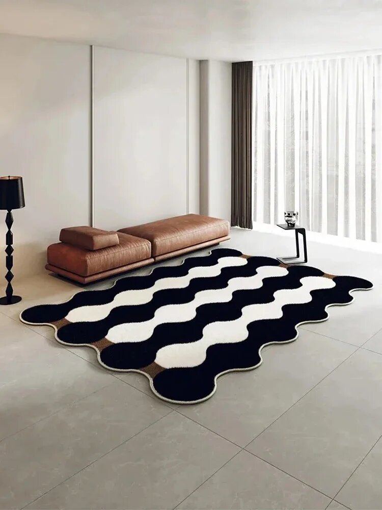 Ковёр "Китайская традиция" YY015-E, черно-белый, геометрический рисунок,1 80 см x 260 см