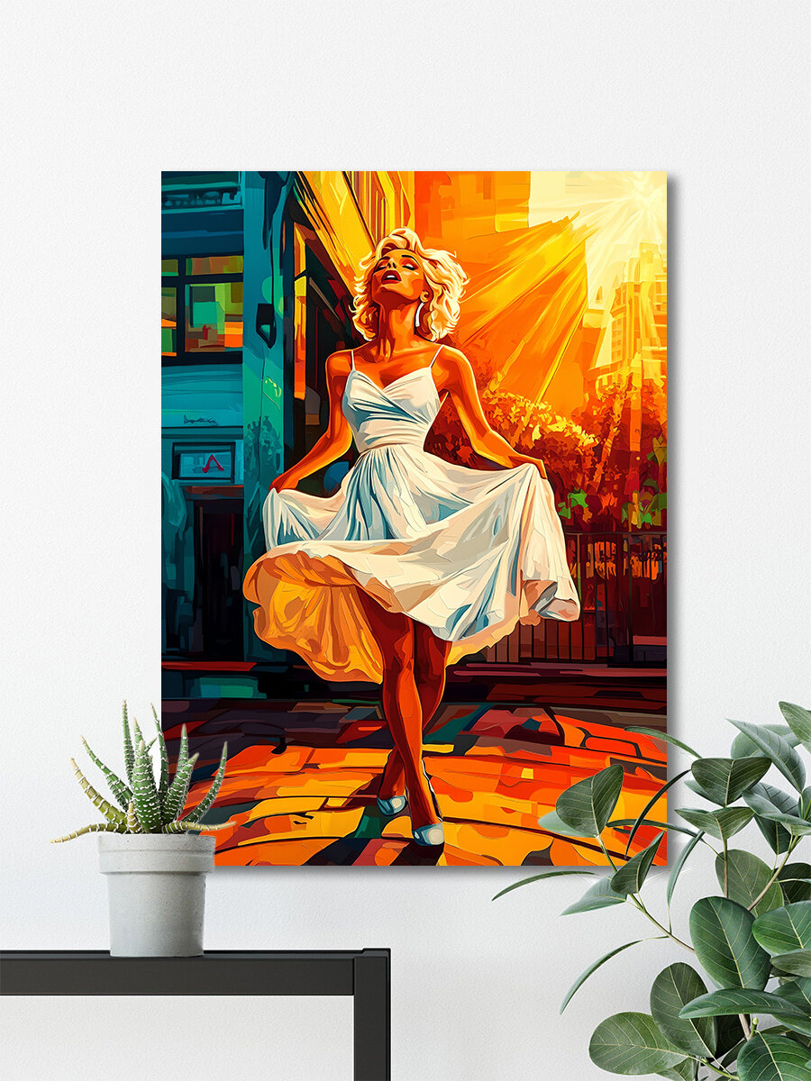 Картины на стену для интерьера / вертикальные - Монро, картина 50х70 см.