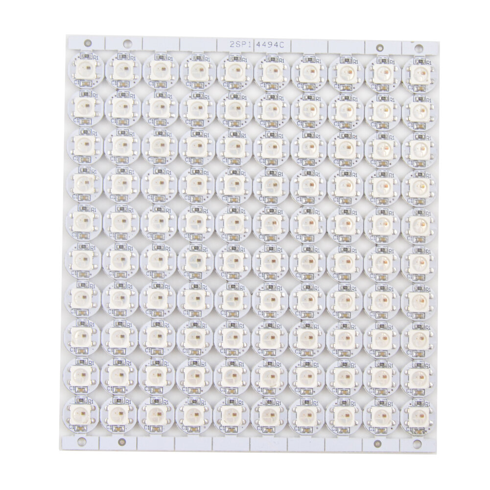 100pcs WS2812B 5050 RGB PCB панель 1 - LED адресный модуль пиксельный светодиодный шарик DC5V мини - панель PCB (10 мм * 3 мм) радиатор Белый