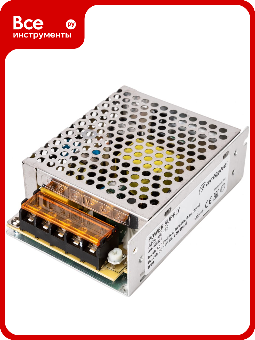 Блок питания Arlight ARS-60-12 025331 для преобразования переменного