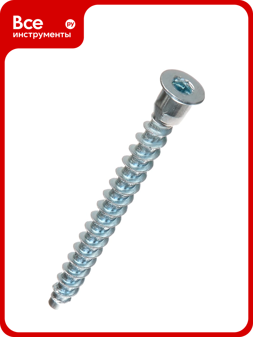 Евровинт MontBlanc 6,3x50 мм, шестигранник, упаковка 3000 шт. 00-00008455 для соединения деталей