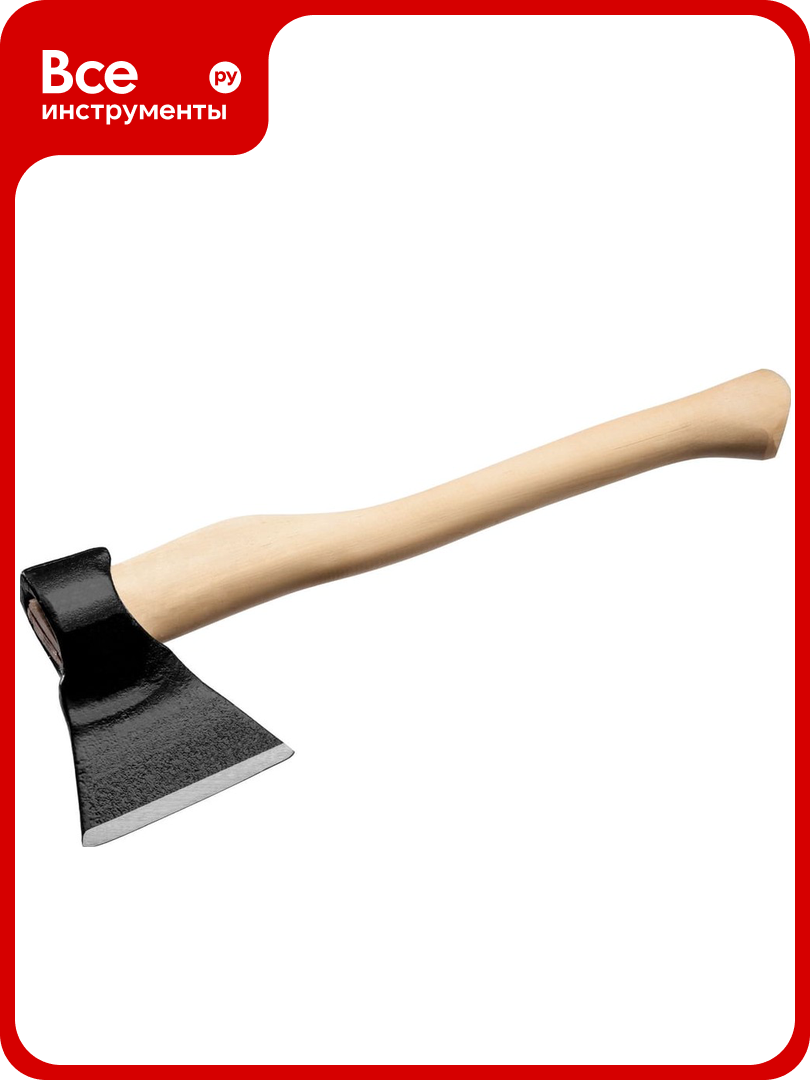 Кованый, СИБИН, топор с деревянной рукояткой СИБИН 1200 г 2069-12_z02, деревянная, всех видов плотницких работ