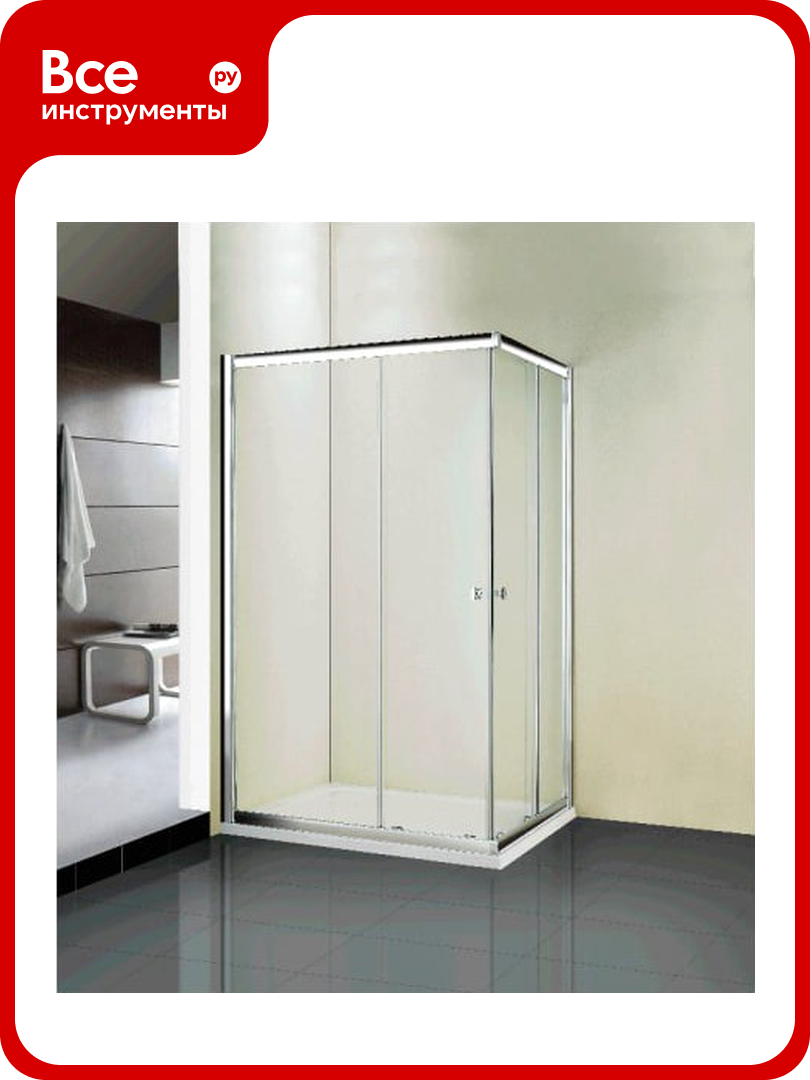 Душевое ограждение Weltwasser WW200 прямоугольный душевой уголок из закаленного стекла с раздвижными шторками