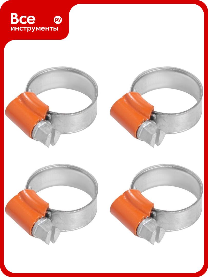 Червячные, Airline, усиленные хомуты Airline 12-22/9.7 мм W1, оцинк, комплект 4 шт AHC-SK-06