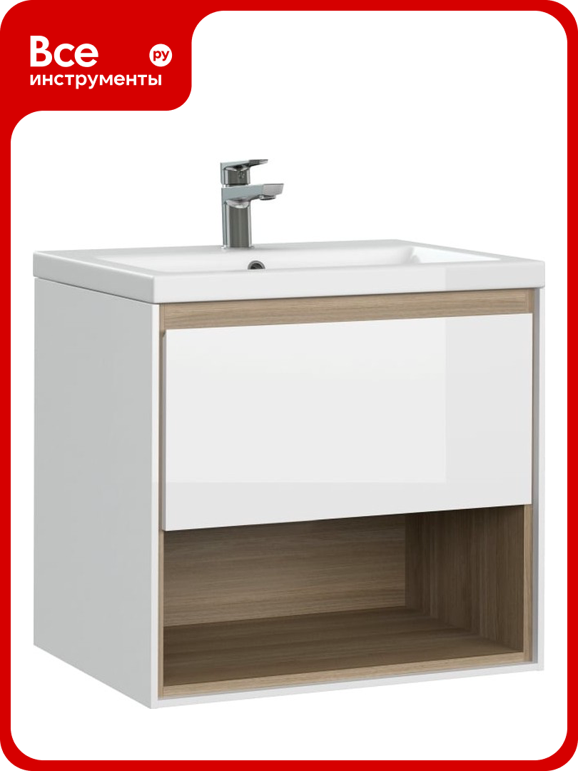 Подвесная, Cersanit, тумба под раковину Cersanit LOUNA COMO 60 белый 64070, высококачественных материалов, тех