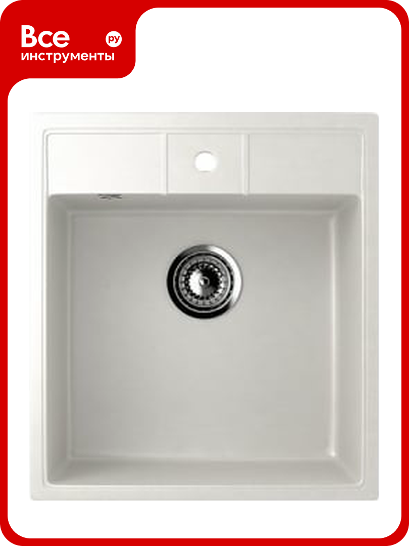 Кухонная мойка ULGRAN U-406 цвет: молочный U-406-341, 475х420 мм