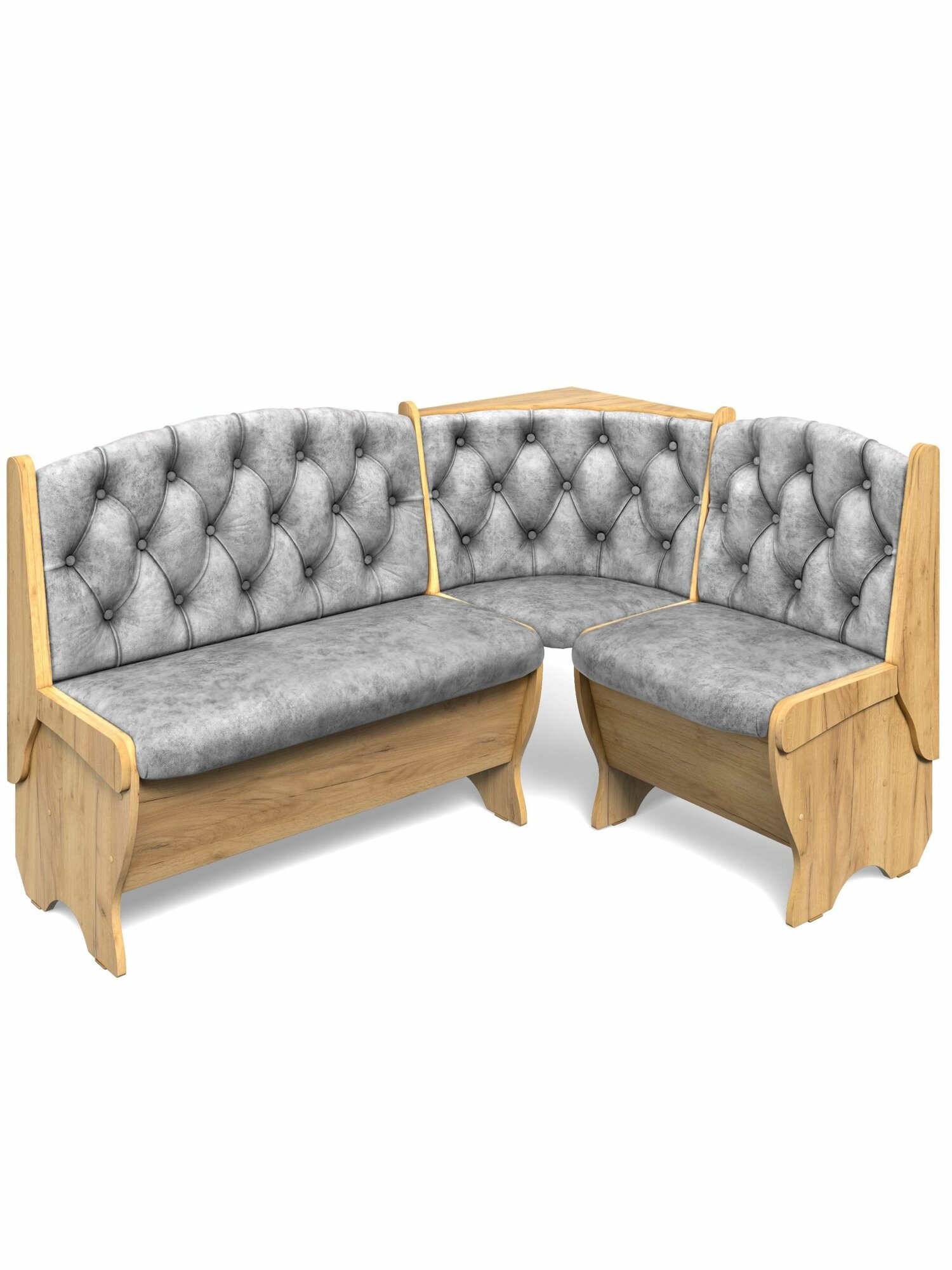 Кухонная скамья угловая Орхидея Люкс 148/108х53х84 см