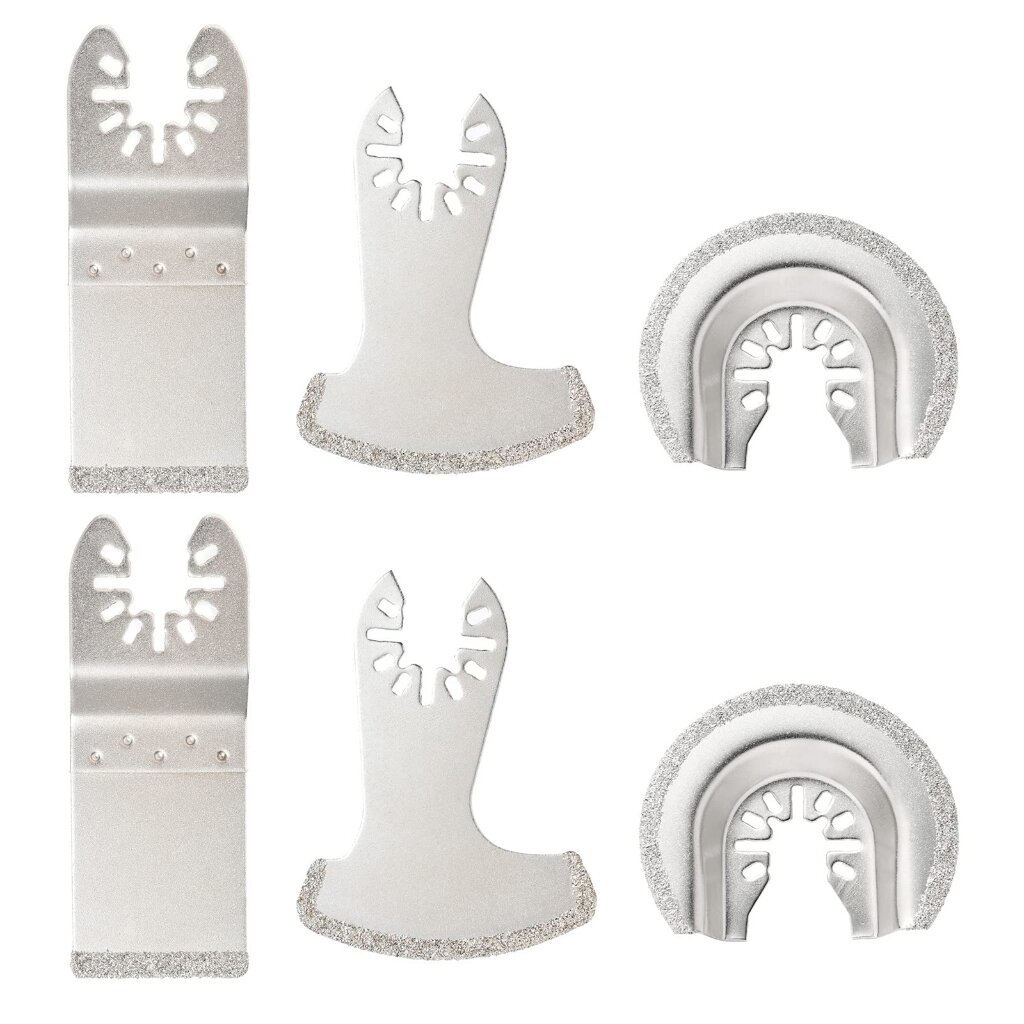 6шт Алмазных Колеблющихся Лезвий для эффективного удаления затирки и мягкой резки плитки Подходят для большинства инструментов