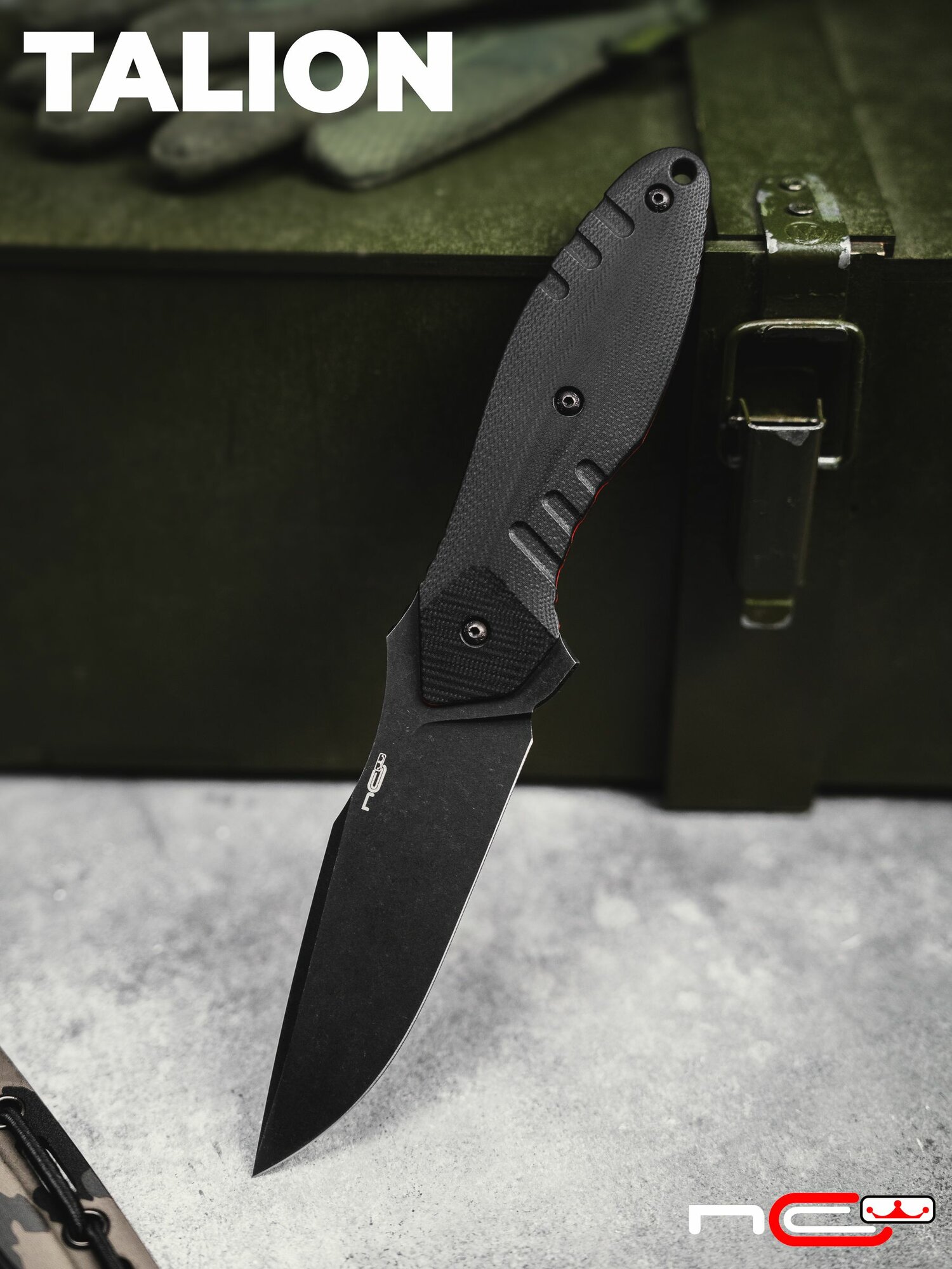Нож тактический Talion Blackwash Black
