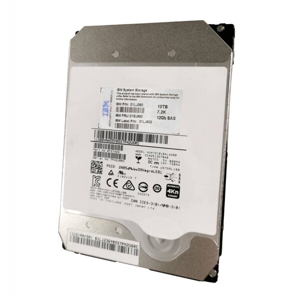 Жесткий диск IBM 01LJ390 10TB 7200 SAS 3,5" HDD