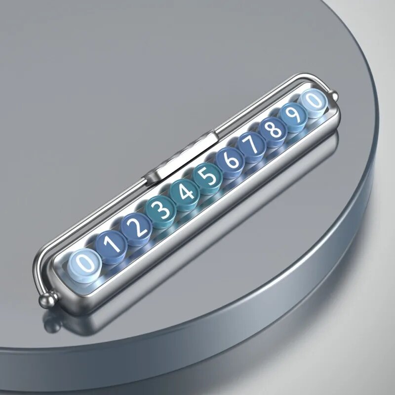 Креативная автомобильная временная парковочная табличка с номером телефона, раздвижная скрытая светящаяся парковочная помощь, аксессуары для гаража, интерьер автомобиля silver