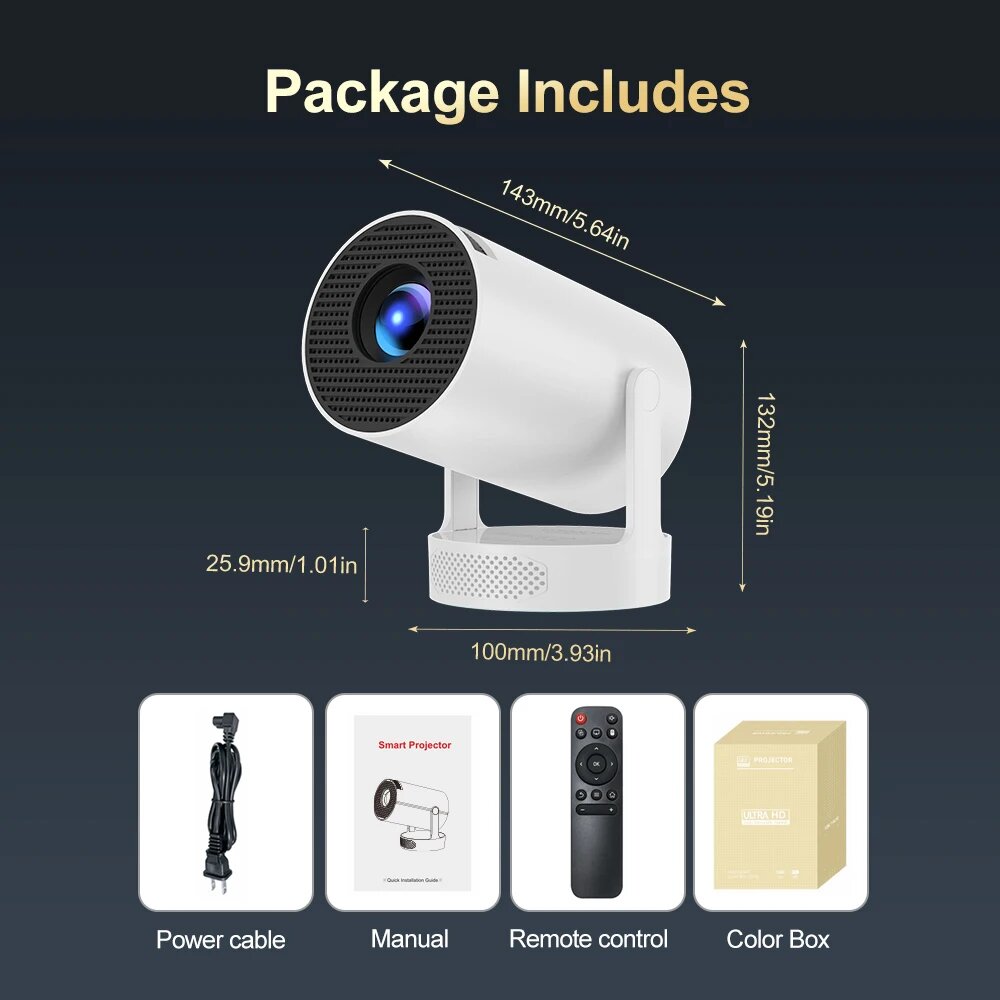 Портативный цифровой проектор Velec H713, HY300 PRO HiFi, вилка ЕС