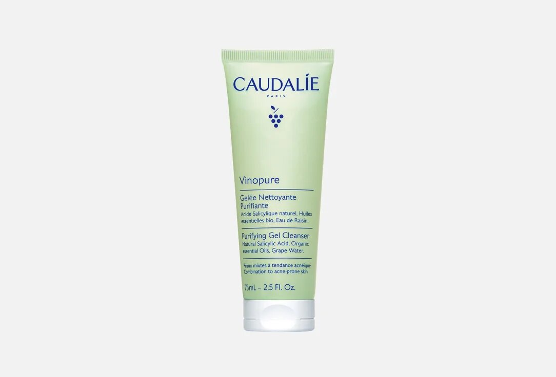 Очищающий гель для умывания Caudalie Vinopure Purifying, 75 мл