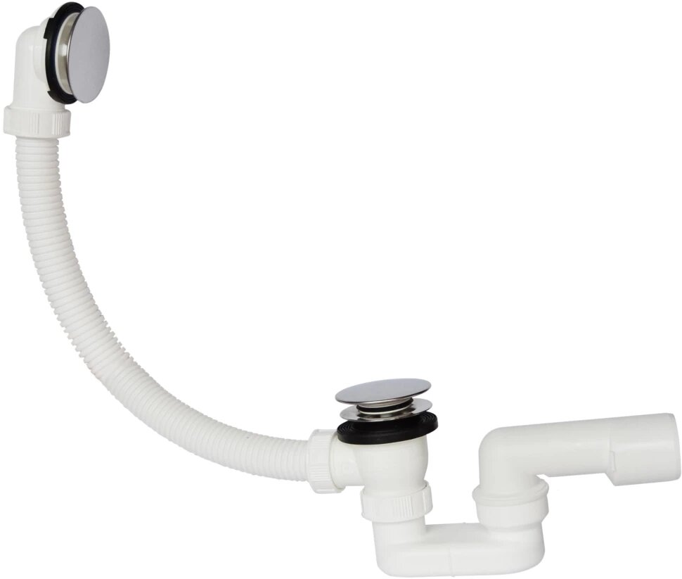 Слив-перелив для ванны PlastBrno EVK0150 автомат, хром