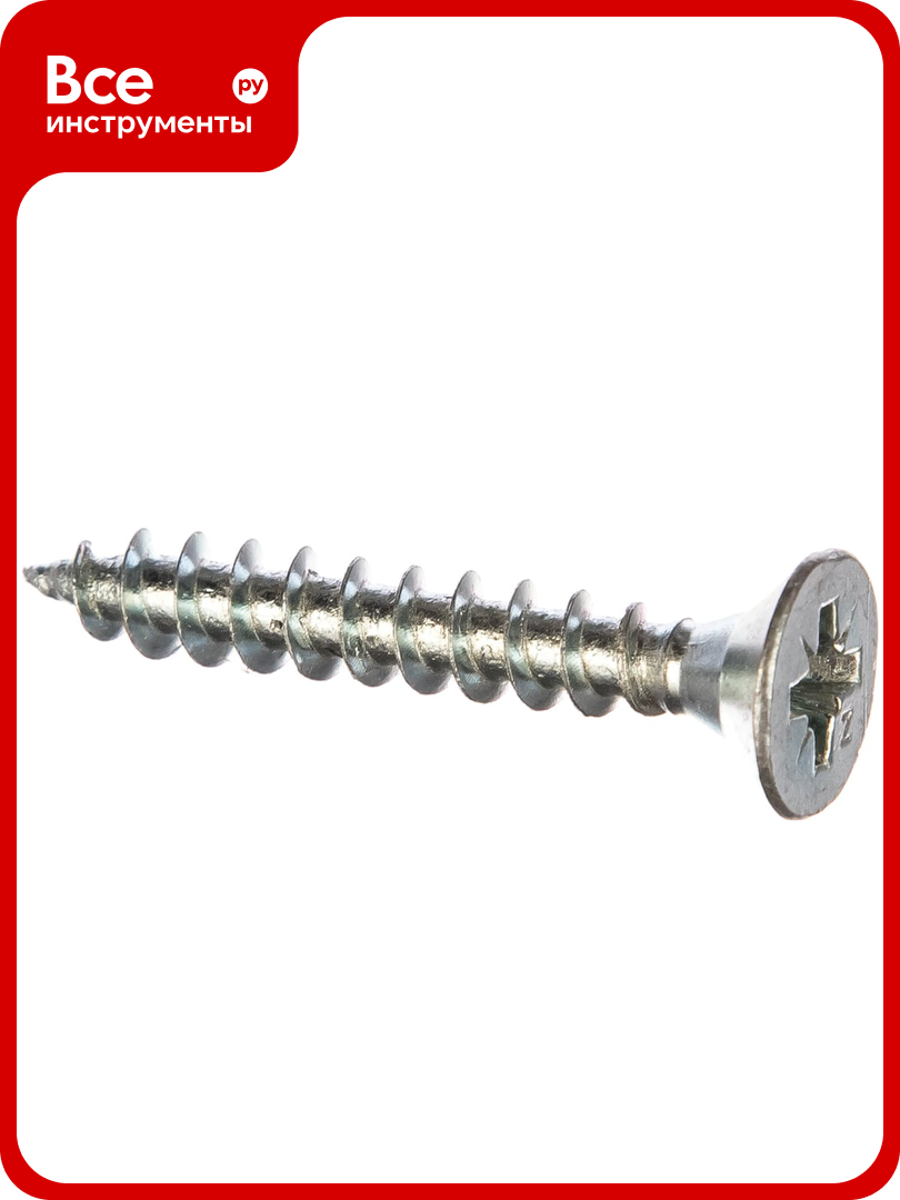 Универсальный саморез Tech-Krep 40х6,0 мм 100 шт оцинкованный, коробка с окном 102206, бетона, черный