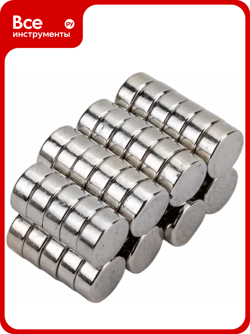 Неодимовый магнит Forceberg диск 5x2 мм, 50 шт. 9-1212024-050