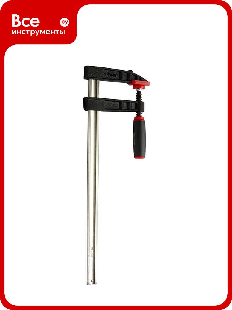 Струбцина WOODWORK из ковкого чугуна, F-образная, 600x100 мм, усилие прижима до 330 кг din5117. 4631169267223 FCC-6010