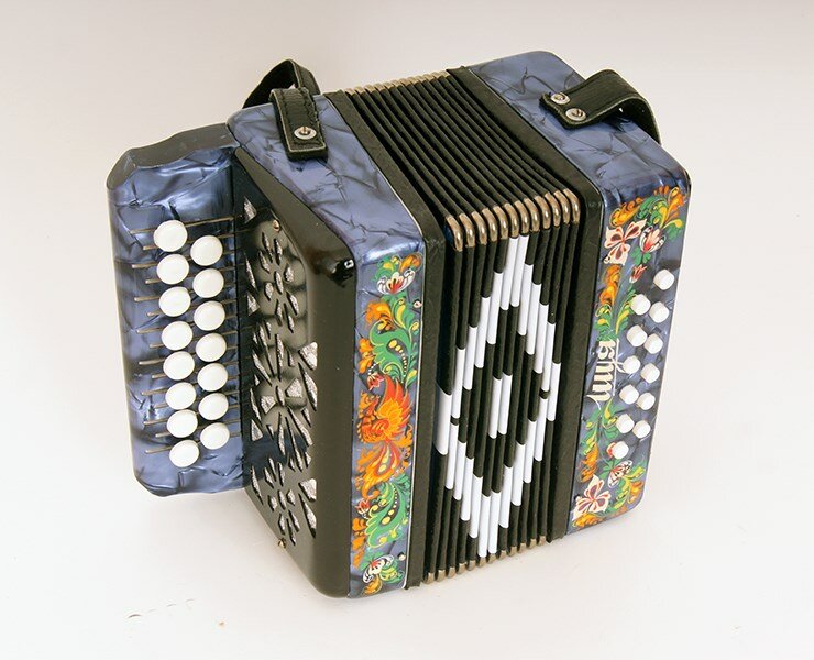Шуйская Гармонь S40XL-C-BL Гармонь "Сувенир" 15х12-I, синяя, палехская роспись