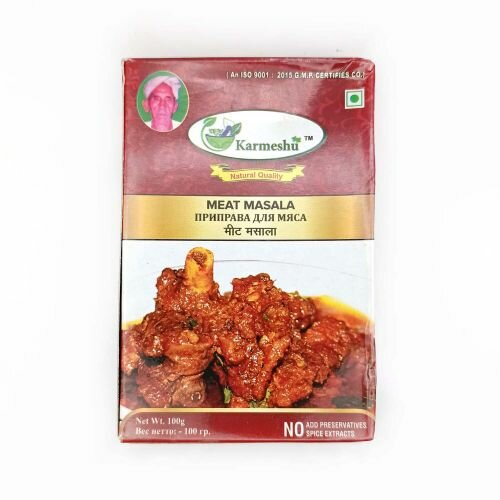 Мит масала (для мяса) Кармешу 100гр в картонной упаковке Meat masala Karmeshu 100gm