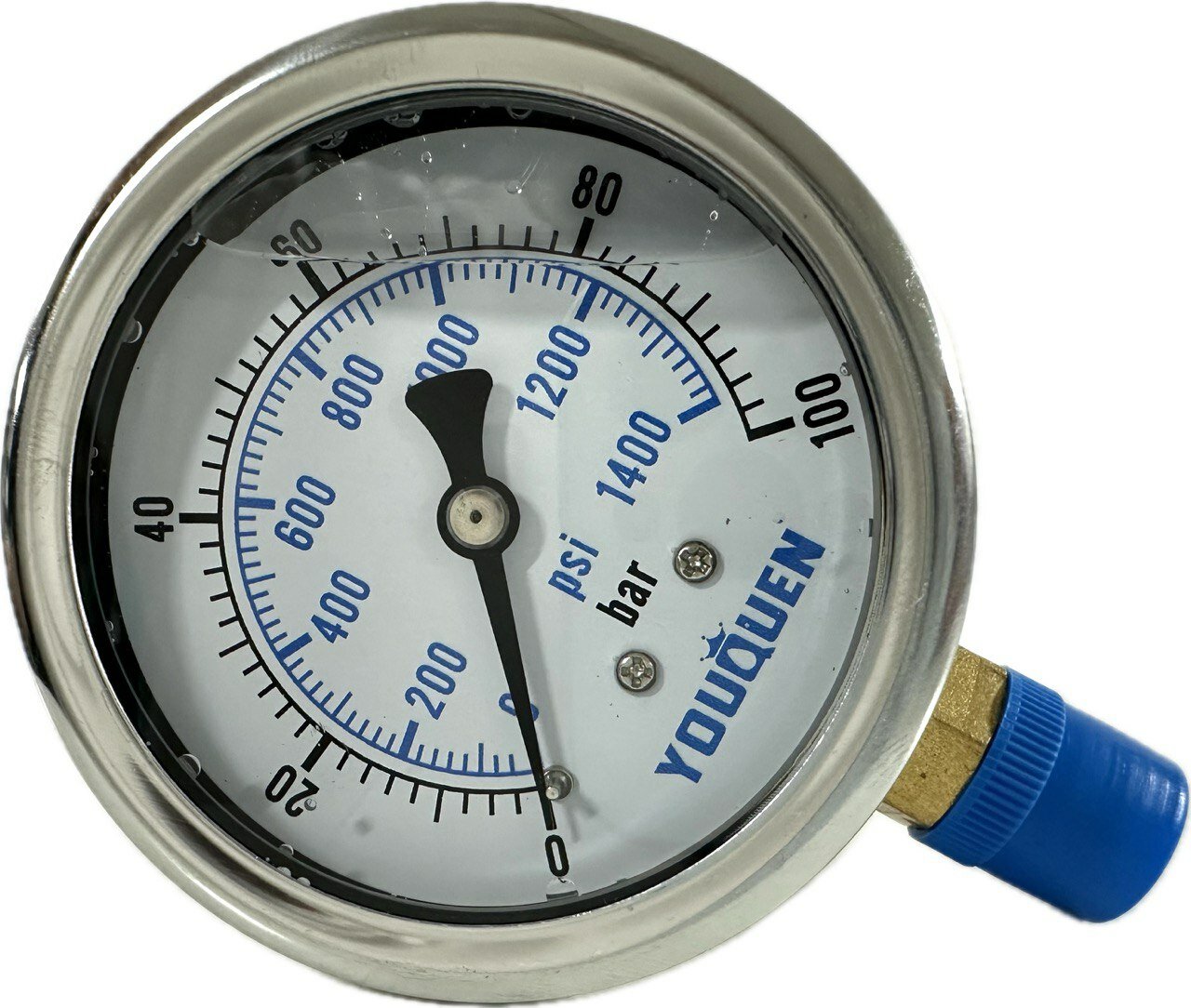 Манометр радиальный 0-100 бар (63 мм, 1/4 BSP)