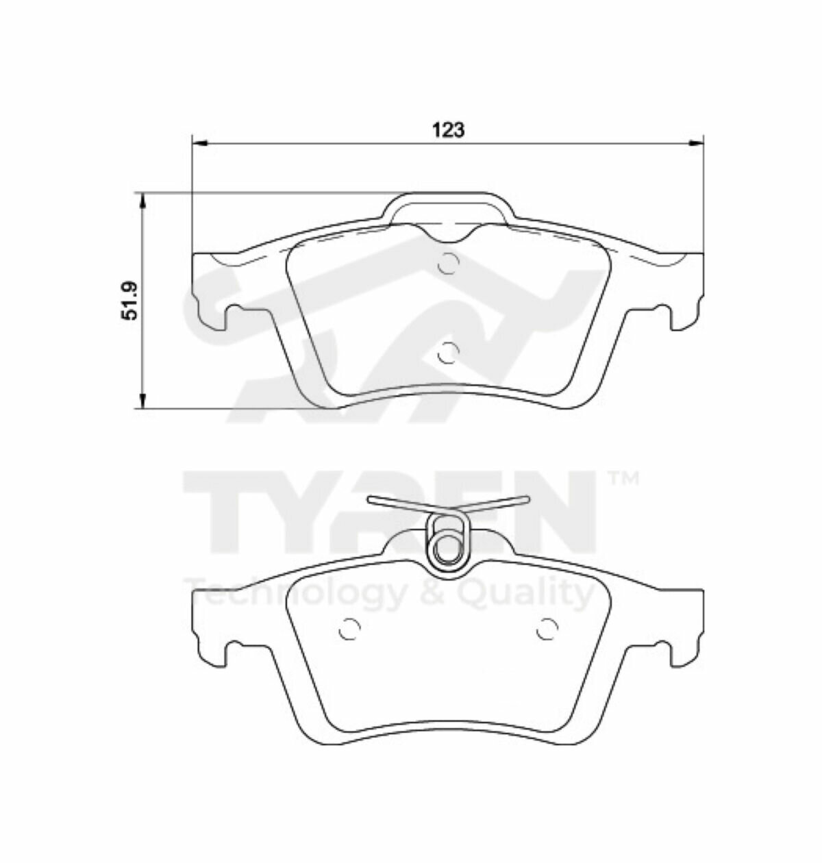 Колодки Тормозные Дисковые, Задние Ford Focus Ii 04>; Citroen C5 Ii 08>; Mazda 3 I (Bk), Ii (Bl) 03>(Tyren Tyr1213741)