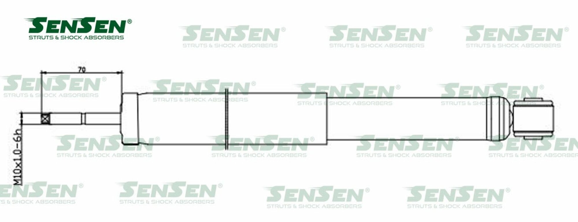 Амортизатор Daewoo Nexia/Espero/Chevrolet Lanos Зад. газ.(Sensen 32120313)