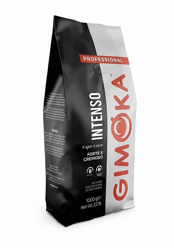 Кофе Gimoka Intenso 1 кг, арабика/робуста, темная обжарка, для эспрессо, Италия