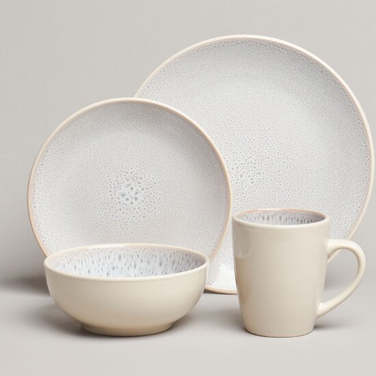 Набор посуды обеденной Bronco "crocus", 4 пер, 16 пр, бежевый