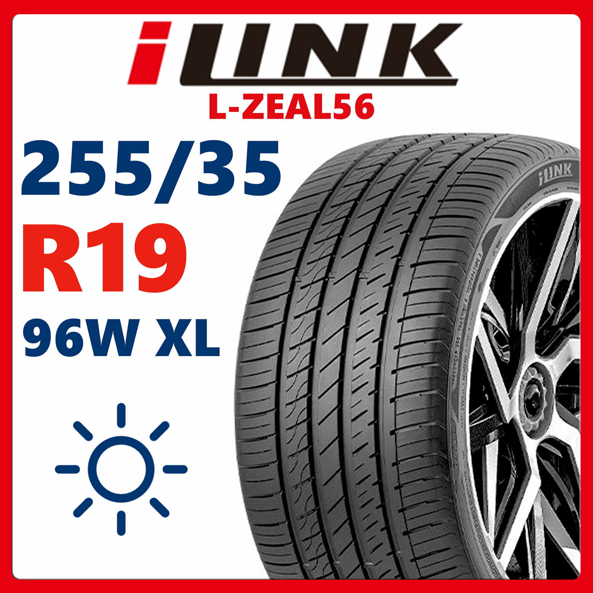 Летние шины iLink L-Zeal56 255/35 R19 96W XL асимметричный, ненаправленный протектор