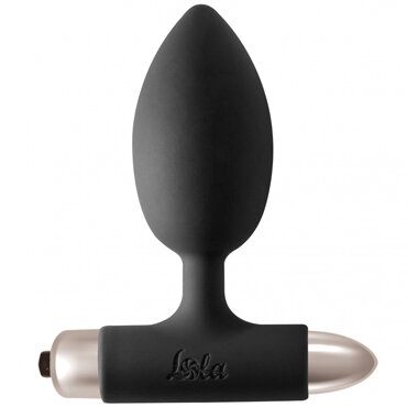 Lola Spice It Up Perfection, черная Анальная пробка с шариком внутри и вибрацией
