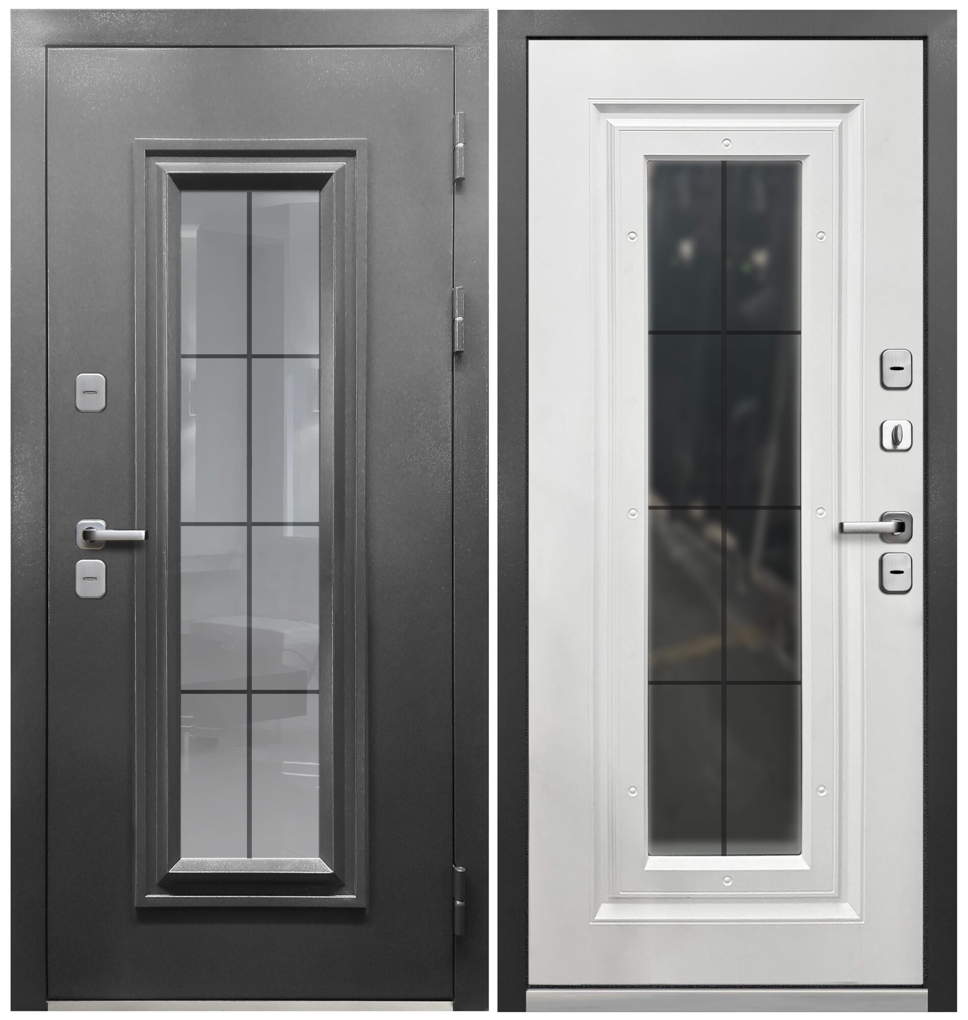 Входная дверь с Терморазрывом Ferroni Termo 4 графит (960мм) правая