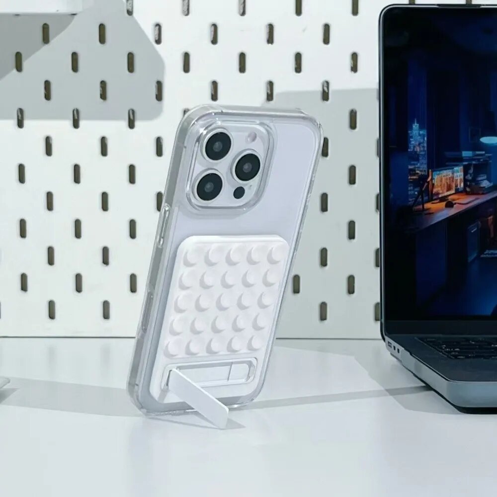 Крепление для телефона с подставкой White